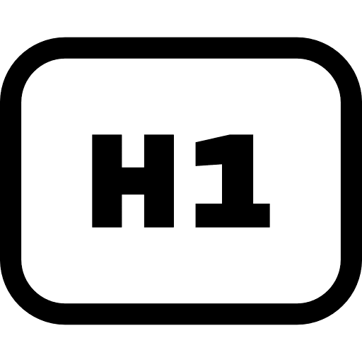 H1 Heading Rectangle Icon SVG Vector & PNG Free Download | UXWing